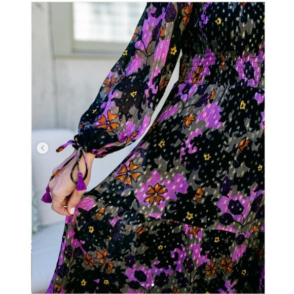 Oliphant | Dresses | Nwt Oliphant Milano Smocked Maxi In Navy Floral ...